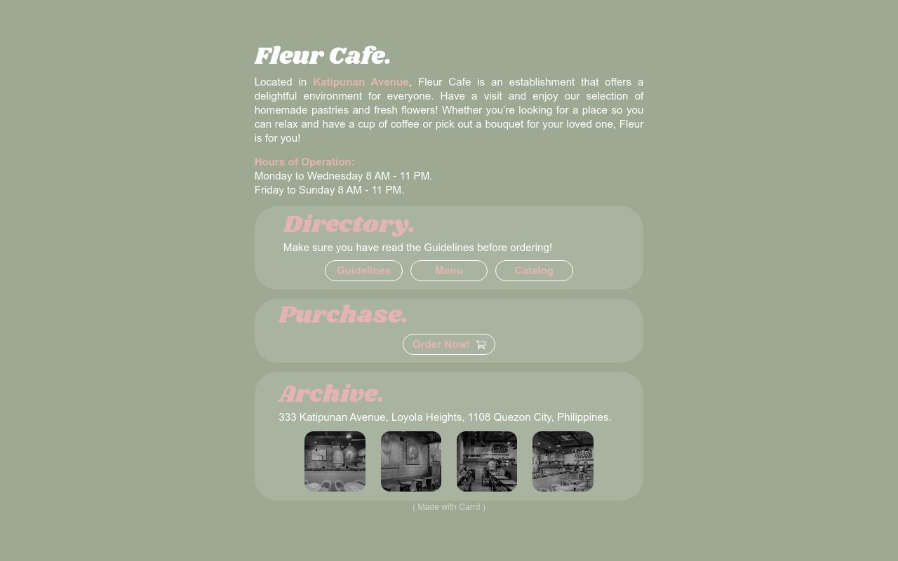 Fleur Cafe.